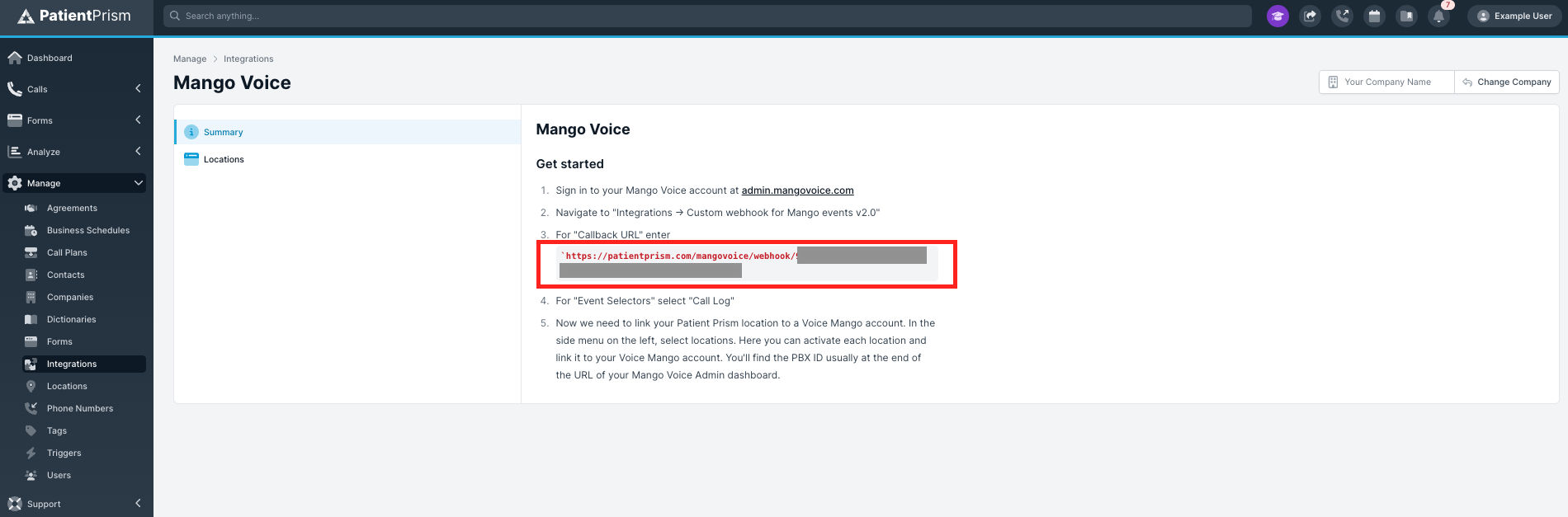 How to Integrate Mango Voice and Patient Prism – Patient Prism