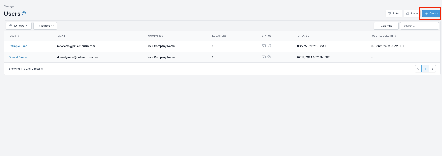 Add Your Users to the Patient Prism System – Patient Prism